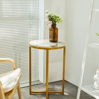 CO-Z 16-inch Modern Round End Table Accent Side Table - Bed Bath ...