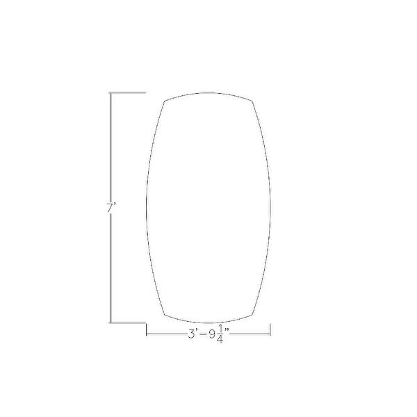 7'x4' Arc Boat Conference Table with X Bases Data And Electric Module ...