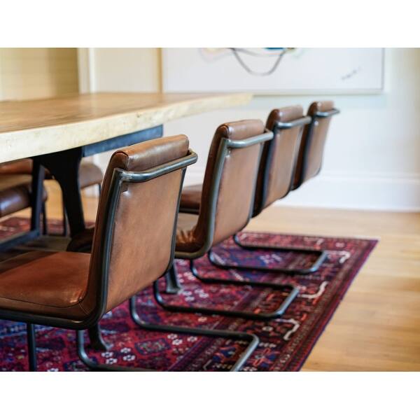 Posh Pollen - William Leather Dining Chair - N/A - Bed Bath & Beyond ...