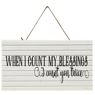 When I Count My Blessings I Count You Twice Wood Sign 10" x 5" - Bed ...