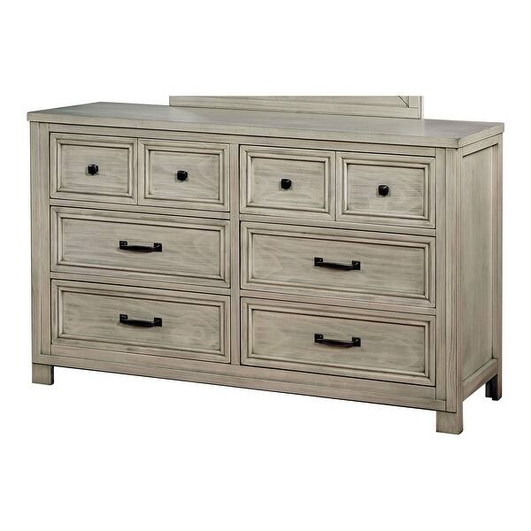 Nuch Transitional White 56-inch Wide 6-Drawer Wood Dresser by Furniture ...