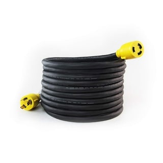 Rubber 25FT Heavy Duty Power Cord NEMA L6-30P/L6-30R,3X10 Gauge SJOOW ...
