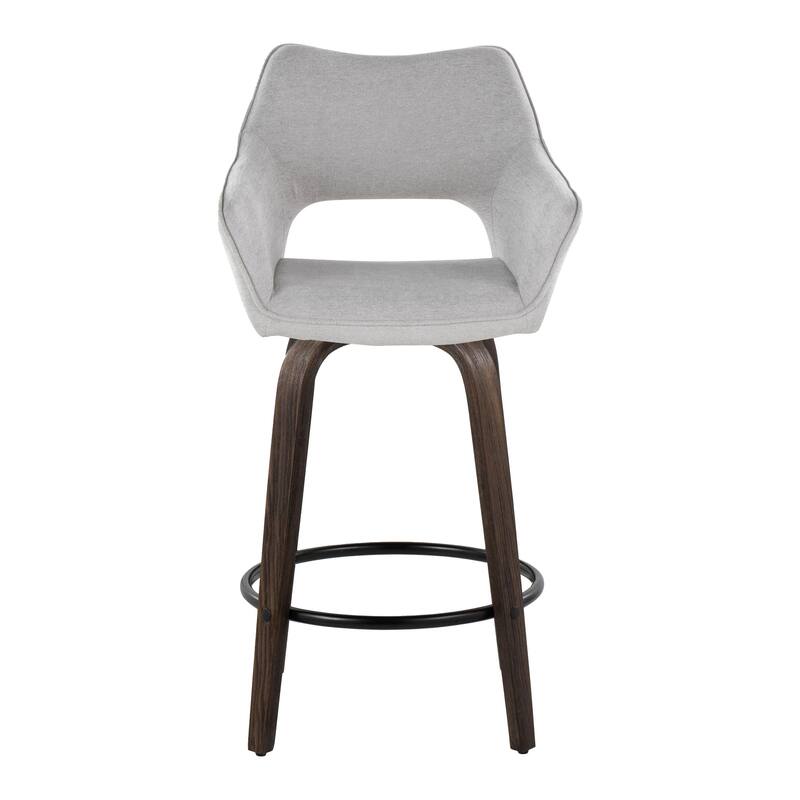 Porch & Den Mac 26" Fixed-Height Upholstered Counter Stool with Bent ...