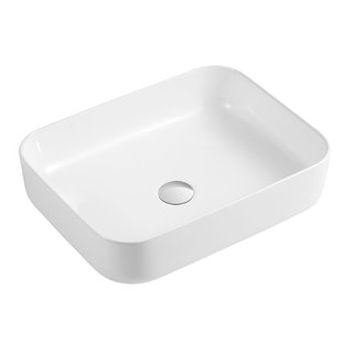 DAX Ceramic Rectangle Bathroom Vessel Basin - Bed Bath & Beyond - 39047781