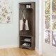 Traditional Corner Hall Tree with Storage, Drifted Gray - Bed Bath ...