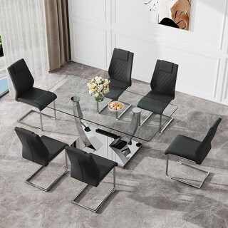 Table And Chair Set.Contemporary, Minimalist Rectangular Dining Table ...