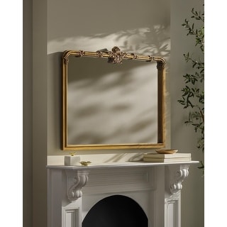 Mariela Traditional Overmantel Mirror - 30"H x 40"W x 2"D - Bed Bath ...
