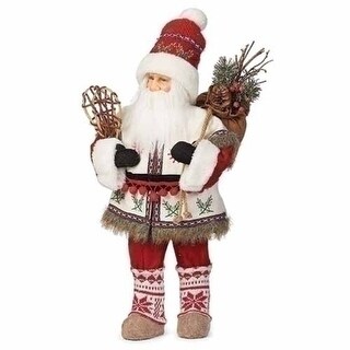 18" Santa in Sweater Figurine Christmas Tabletop Decor - Bed Bath ...