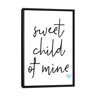 iCanvas "Sweet Child Of Mine Blue" by Pixy Paper Framed - Bed Bath ...