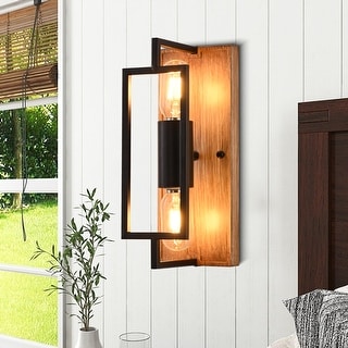 Chichoice Metal/Wood Essence Wall Sconce for Bathroom, Kitchen ...