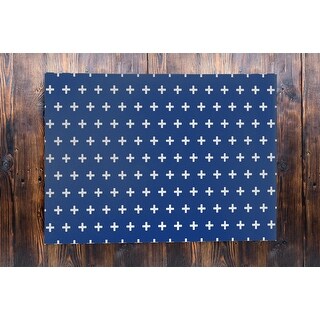 CRISS CROSS BLUE Outdoor Mat By Terri Ellis - Bed Bath & Beyond - 34350798