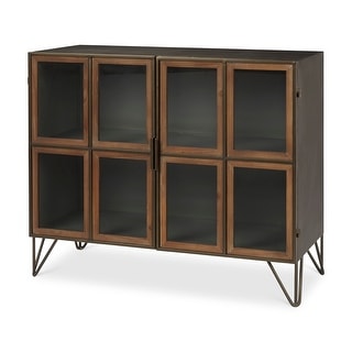 Pandora Dark Brass w/ Solid Redwood Trim & 2 Door Accent Cabinet - Bed ...