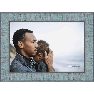 40x26 Distressed/Aged Complete Wood Picture Frame with UV Acrylic, Foam ...