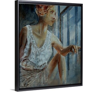 "Good Morning, Sadness" Black Float Frame Canvas Art - Bed Bath ...