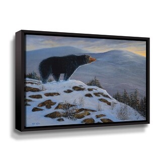 Last Look Black Bear by Frank Wilson Gallery Wrapped Floater-framed ...