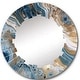 Designart "Blue and White Marble Dreams" Abstract Modern Wall Mirror ...