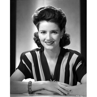 Virginia Belmont smiling in Black and White Portrait Photo Print - Bed ...