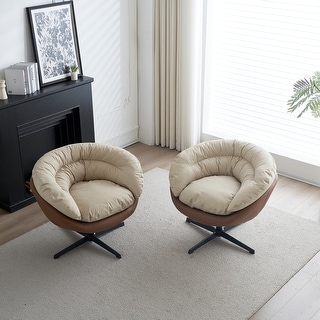 Smooth 360掳 Rotation, Swivel Accent Chair Armchair, Round Barrel Chairs ...