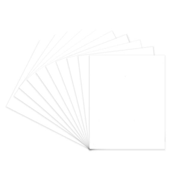 Smooth White 11x14 Backing Board - Uncut Photo Mat Board (50-Sheets ...