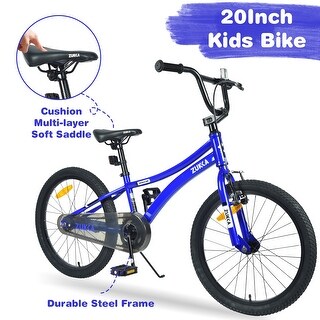 Blue Kids Bike 20-Inch Wheels Single Speed Kids' Bicycle for Age 7-10 ...