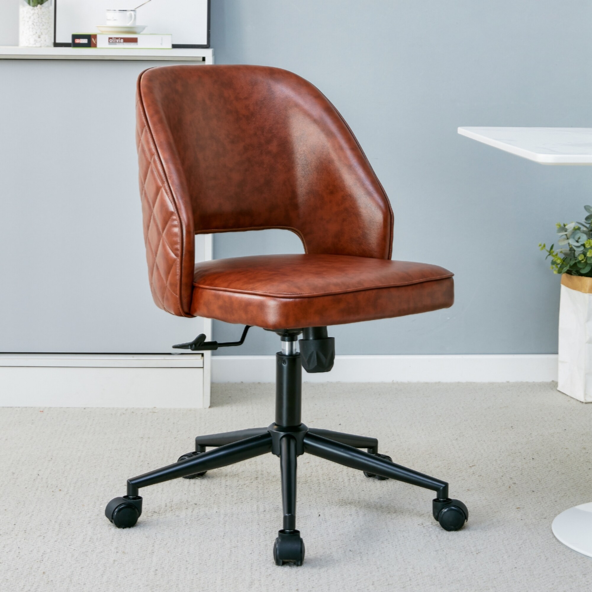 Swivel Wood Dining Caster Chair - 400 on Wheels - Custom Upholstery ...