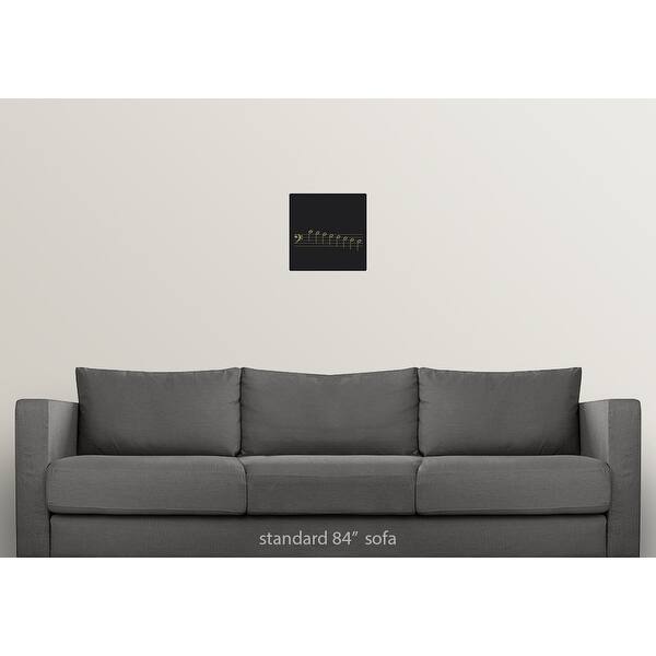 "Black and white illustration of bass clef with scale of 8 notes on ...