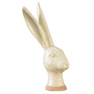 13 Inch Ceramic Hare Head Figurine, Large, White - Bed Bath & Beyond ...