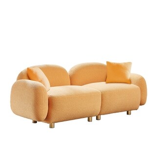 Plush Teddy Velvet Sofa, 2 Seat Upholstered Couch, Soft & Durable - Bed ...