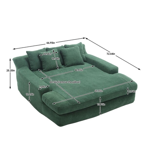Chenille double spacious lazy sofa Living room Comfortable Chenille double spacious lazy sofa Living room Comfortable