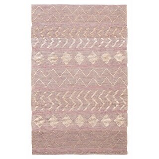 ECARPETGALLERY Braid weave Sienna Pink Wool Rug - 6'0 x 9'4 - Bed Bath ...