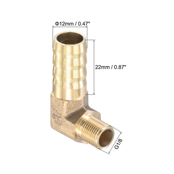 Brass Hose Barb Fittings Elbow Right Angle Pipe Connector with ...