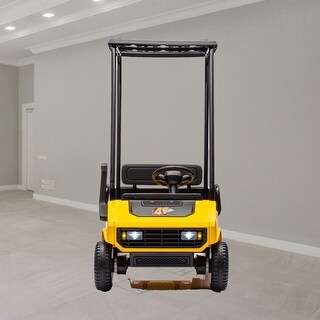 Electric 12V Kids Golf Maintenance Cart Ride-On Toy with Roof, Remote ...