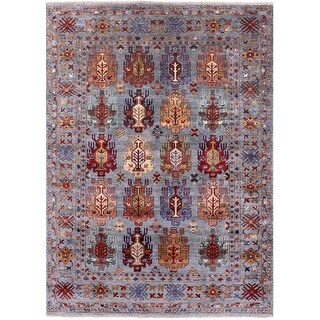 Golden Nile Turkmen Ersari Hand Knotted Wool Rug - 5' 9" X 7' 9" - Bed ...