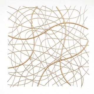 Gold Abstract Metal Modern Wall Art Decoration - Bed Bath & Beyond ...
