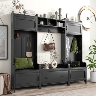 Portable Organizer Multiple Functions Hallway Hall Tree Closet Hallway ...