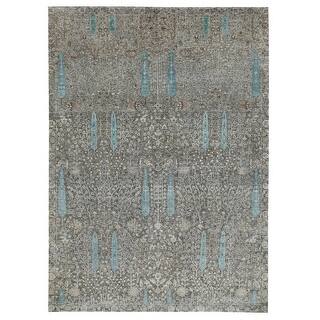 Shahbanu Rugs Cypress Tree Design Silk with Textured Wool Hand Knotted ...