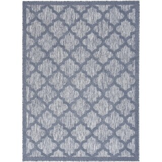 4' X 6' Denim Blue Ikat Indoor Outdoor Area Rug - 6' x 7' - Bed Bath ...