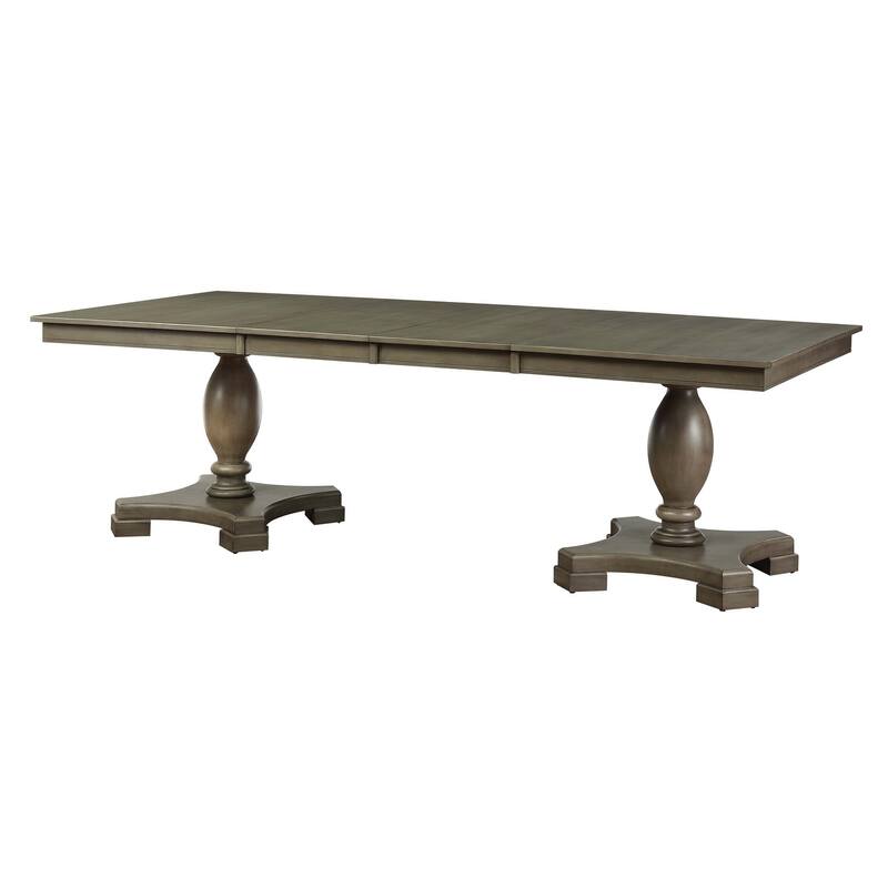 Solvang Grey Oak Dining Table with Removable Leaf - Overstock - 38424940