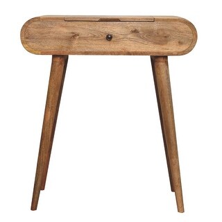 Mini Oak-ish Round Dressing Table - Bed Bath & Beyond - 40852166