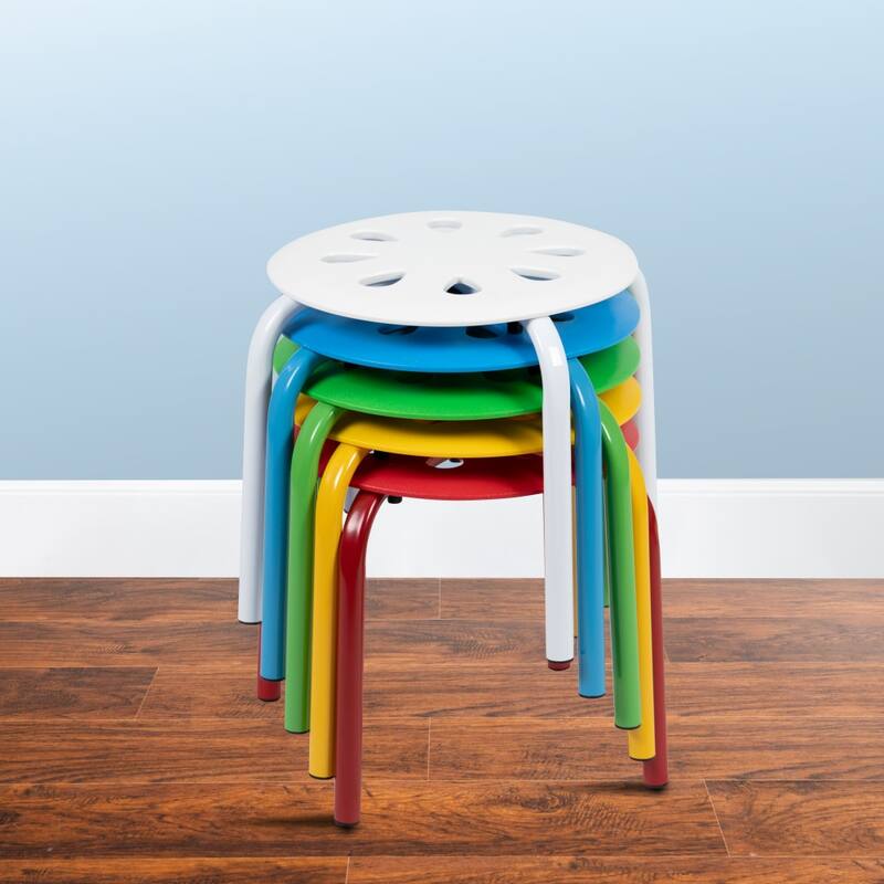 Plastic Nesting Stack Stools - Classroom/Home, 11.5"Height (5 Pack ...