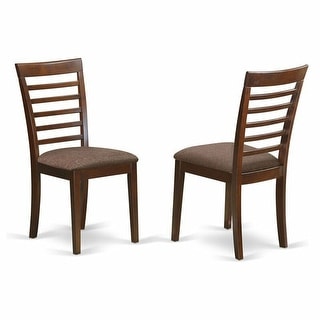 Set of 2 38" Fabric Dining Chairs Mahogany - 22x38 - Bed Bath & Beyond ...