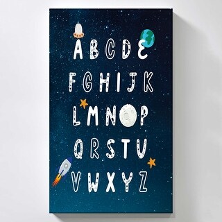"Space Exploration Alphabet" by Daniela Santiago Print on Canvas - Bed ...