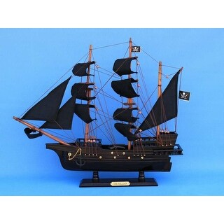 Wooden Calico Jack's The William Model Pirate Ship 20" - 20" L x 4" W x ...