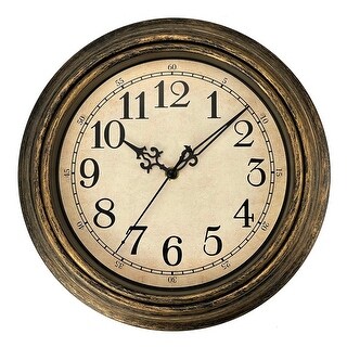 Extra Large Retro Wall Clock, 16'' Non Ticking Classic Silent Vintage ...