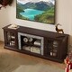 TV Console with Electric Fireplace, Open Storage and Side Cabinets ...