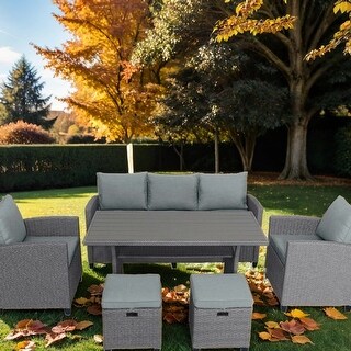 Weather Resistant Pe Rattan Patio Furniture Set - Bed Bath & Beyond ...