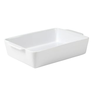15 Inch x 10 Inch Rectangular Stoneware Baker in White - Bed Bath ...