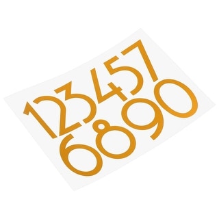 Reflective Mailbox Numbers Sticker 0 - 9 Adhesive House Sticker Yellow ...