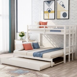 Twin over Pull-out Bunk Bed with Trundle - Bed Bath & Beyond - 31757896