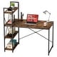 Computer Desk with 4 Shelves- Home Office Desk with Hooks - Bed Bath ...